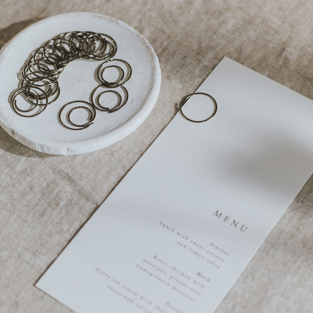 Silver Spiral Paper Clips – Lilac & White