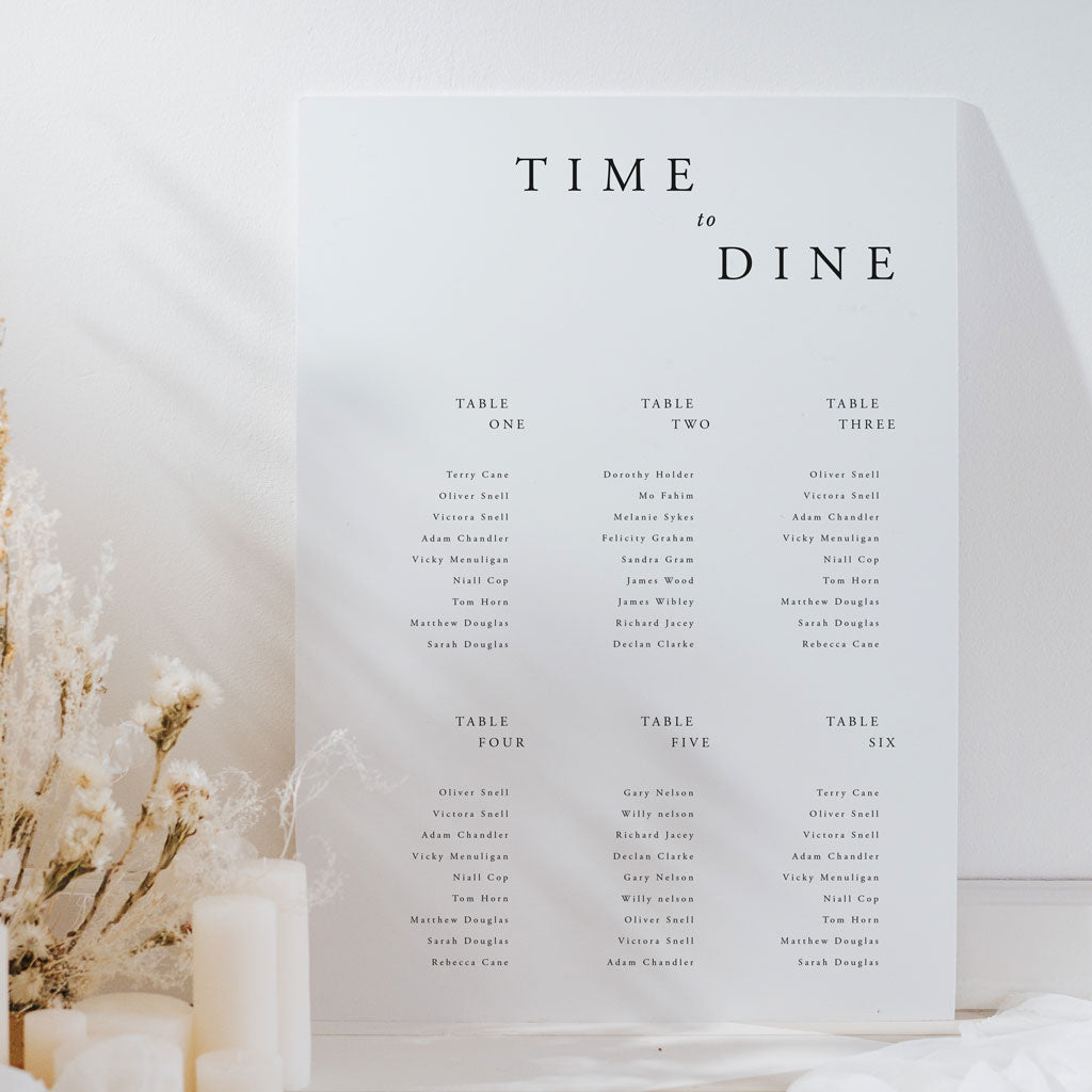Jenny Table Plan – Lilac & White
