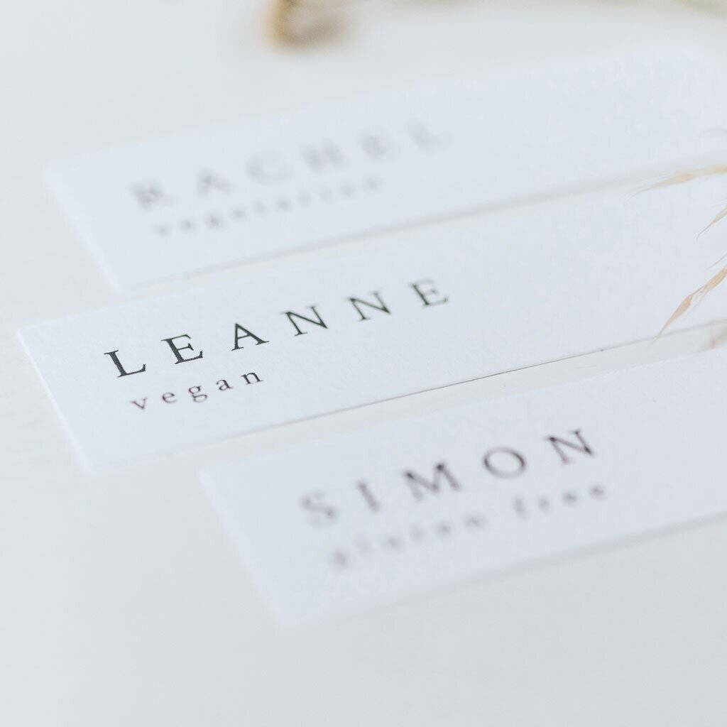 Rachel Small Name Tags – Lilac & White
