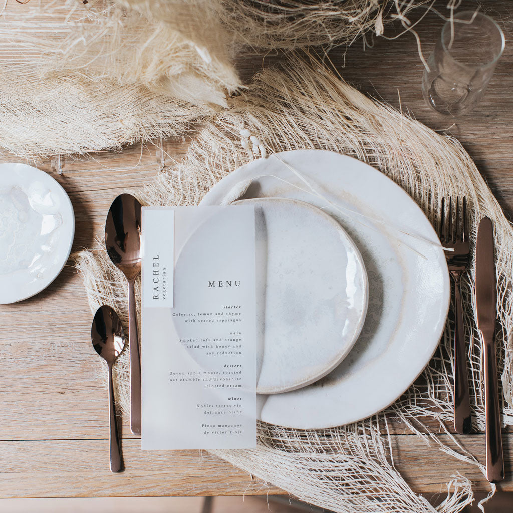 Wedding Name Tag | Rachel Vellum + Menu Tag - Lilac And White – Lilac ...