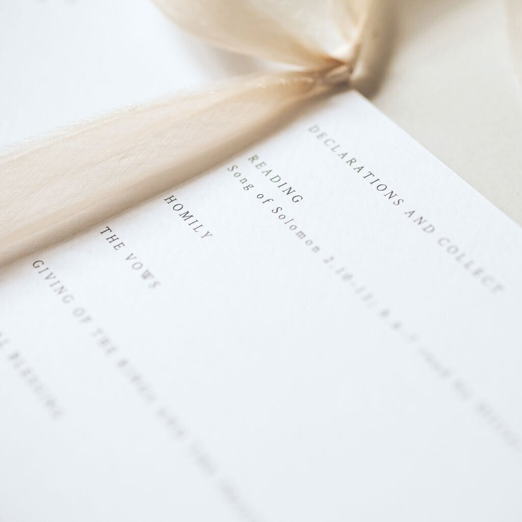 Wedding ceremony booklet | Order of Services - Lilac And White – Lilac ...