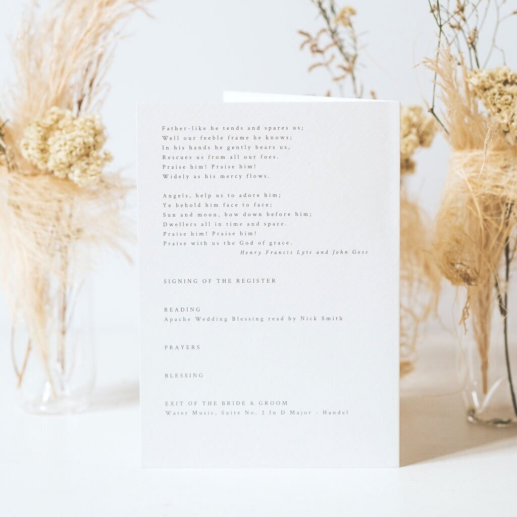 Wedding ceremony booklet | Order of Services - Lilac And White – Lilac ...