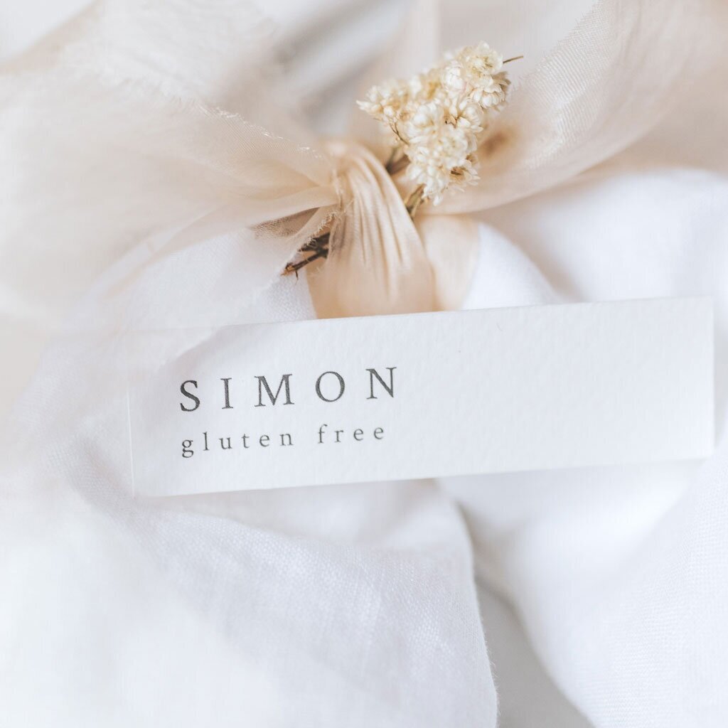 Rachel Small Name Tags – Lilac & White