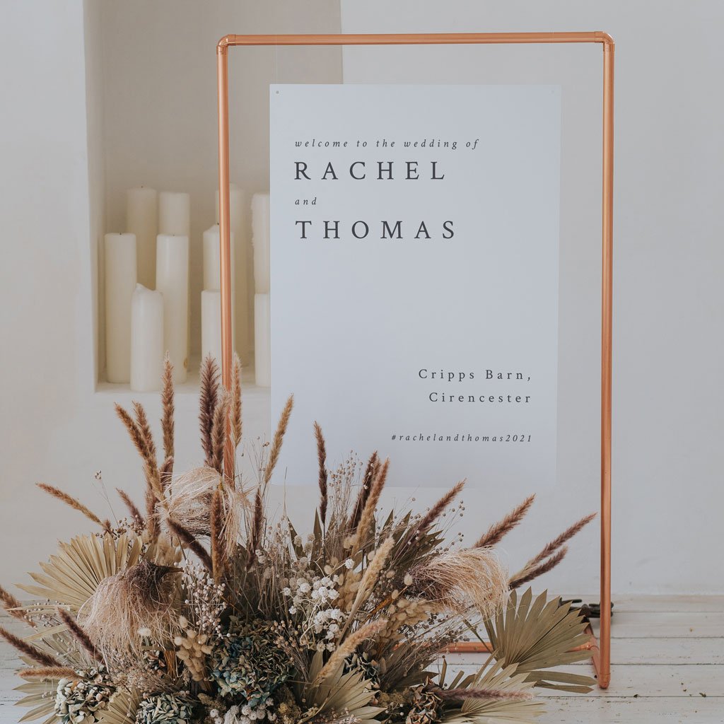 Rachel Welcome Sign – Lilac & White