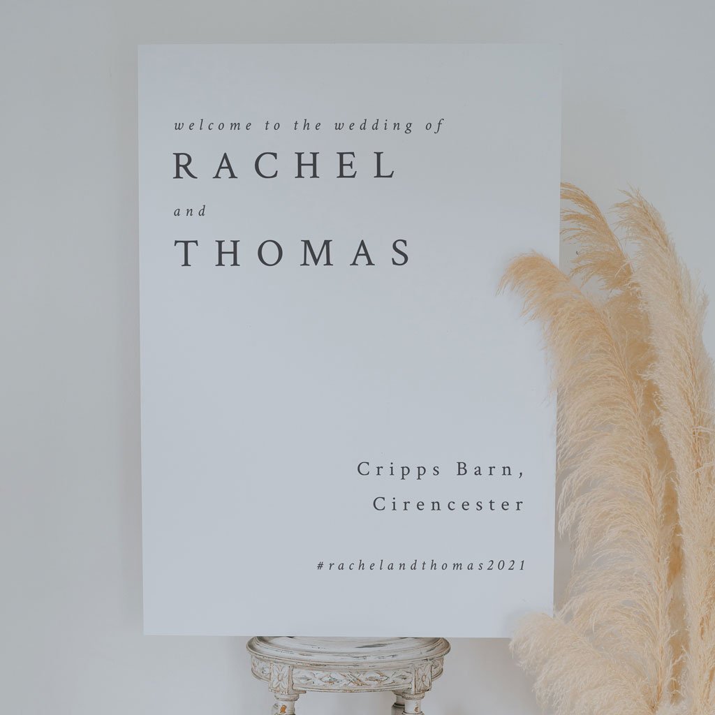 Rachel Welcome Sign – Lilac & White