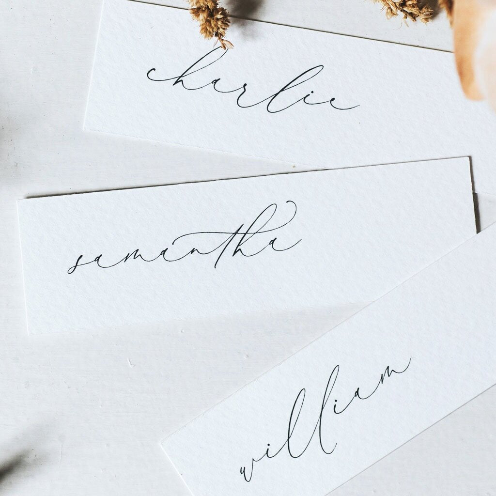 Samantha Mini Name Tags – Lilac & White