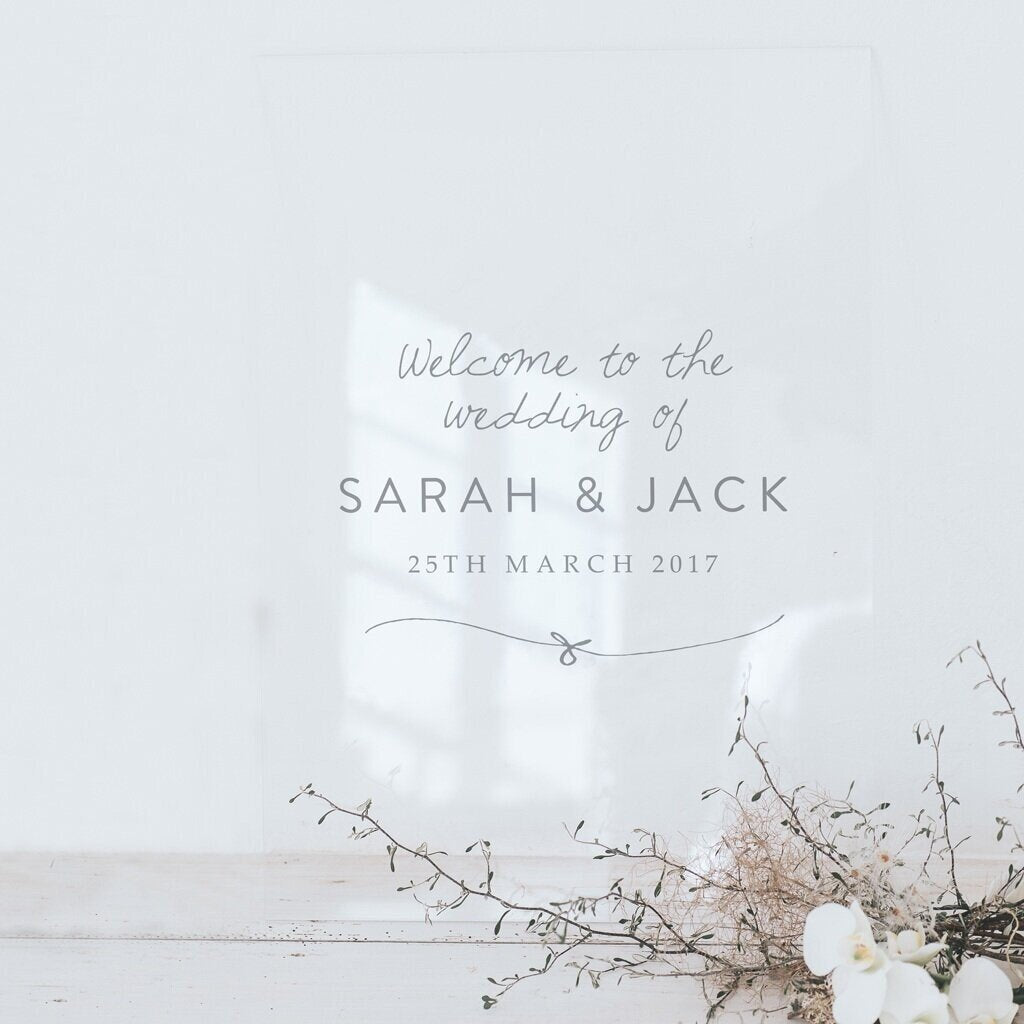 Tangled in Knots Welcome Sign – Lilac & White