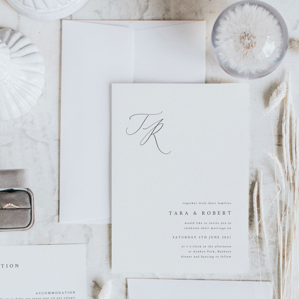 Elegant Wedding Invites | Tara Wedding Invitation - Lilac And White ...