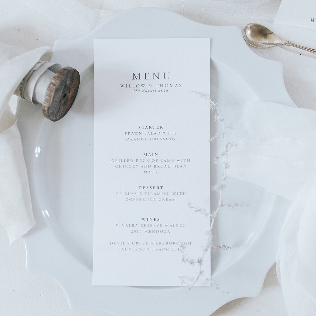 Lilac and White: Elegant Wedding Menus - Table & Choice Cards – Lilac ...